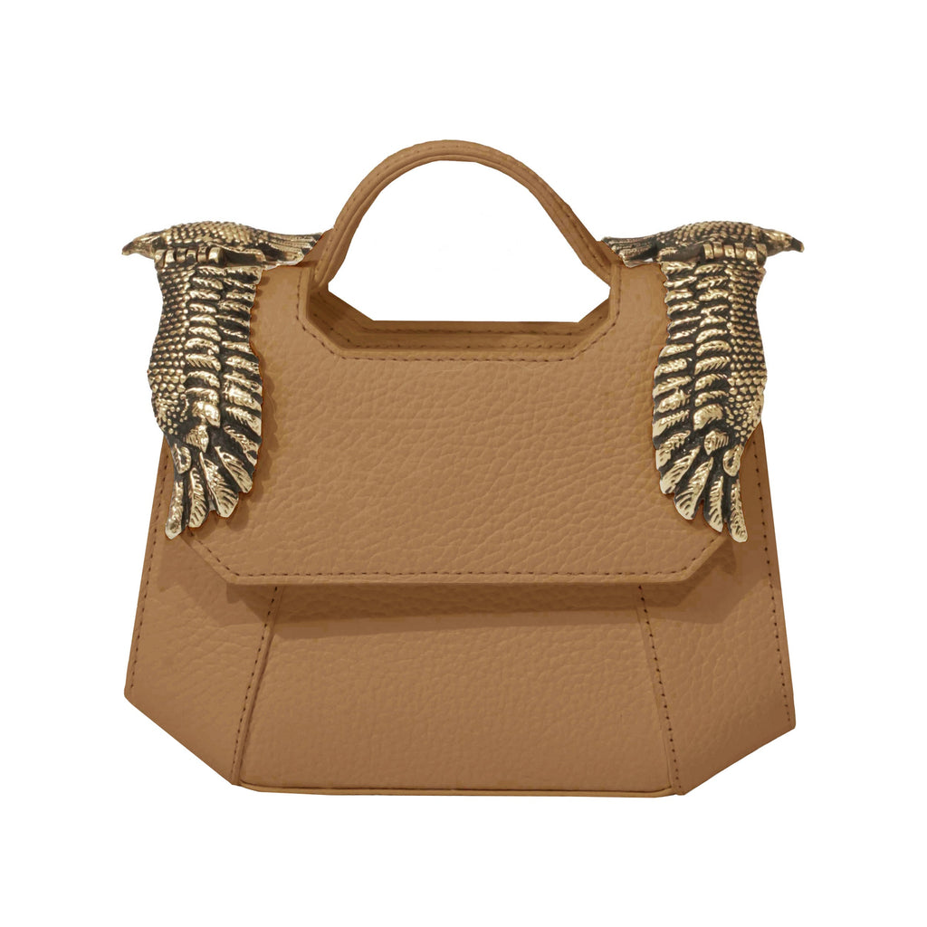 THE MINI BABY COLONEL BEIGE (SCOTCH PRINT) – Manar Laktineh